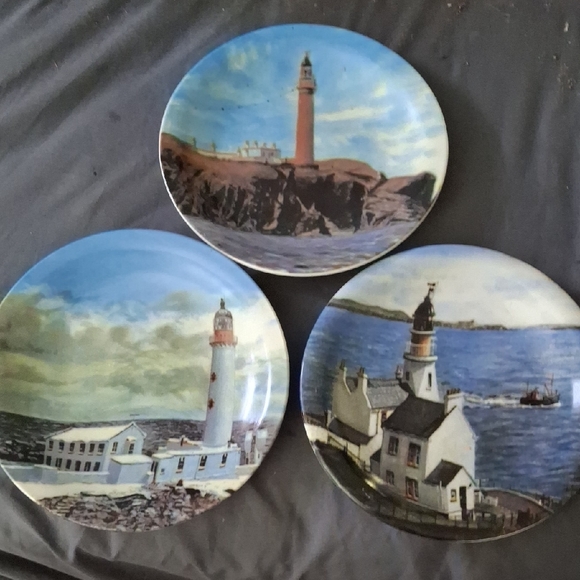 Art | Scenic Lighthouse Art Plates Set | Poshmark